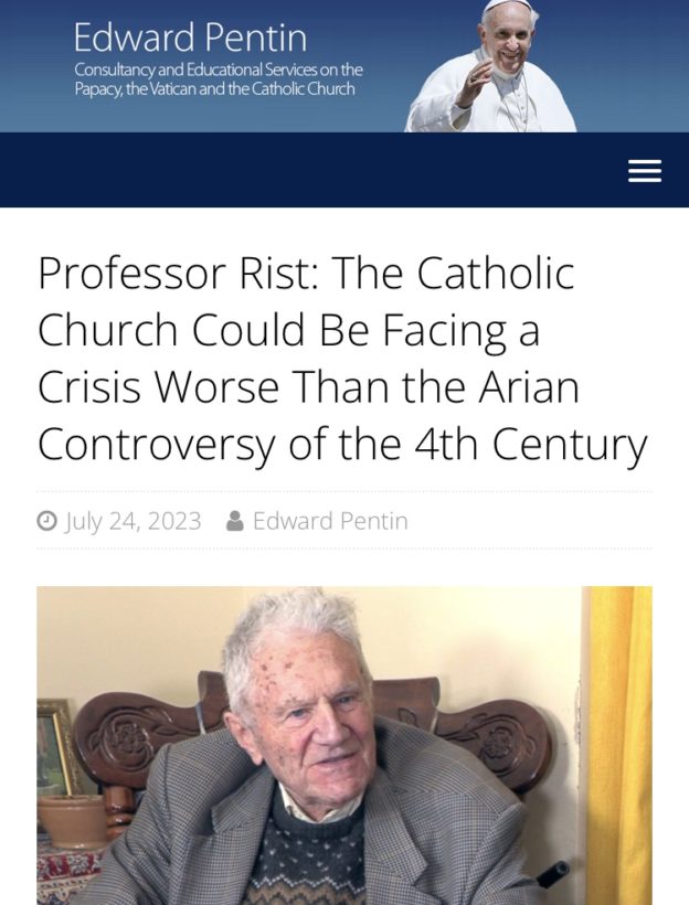 Edward Pentin’s interview with Prof. John Rist. Summary: ‘This is worse ...